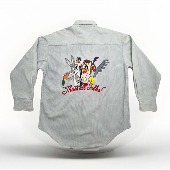 ACME | Shirts | Vintage Looney Tunes Casual Button Down Shirt Size ...